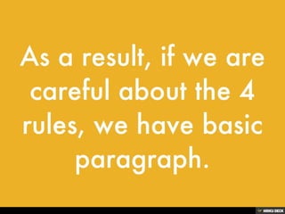 HOW TO WRITE A BASIC PARAGRAPH | PDF