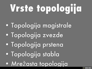 Topologija računarskih mreža | PPT