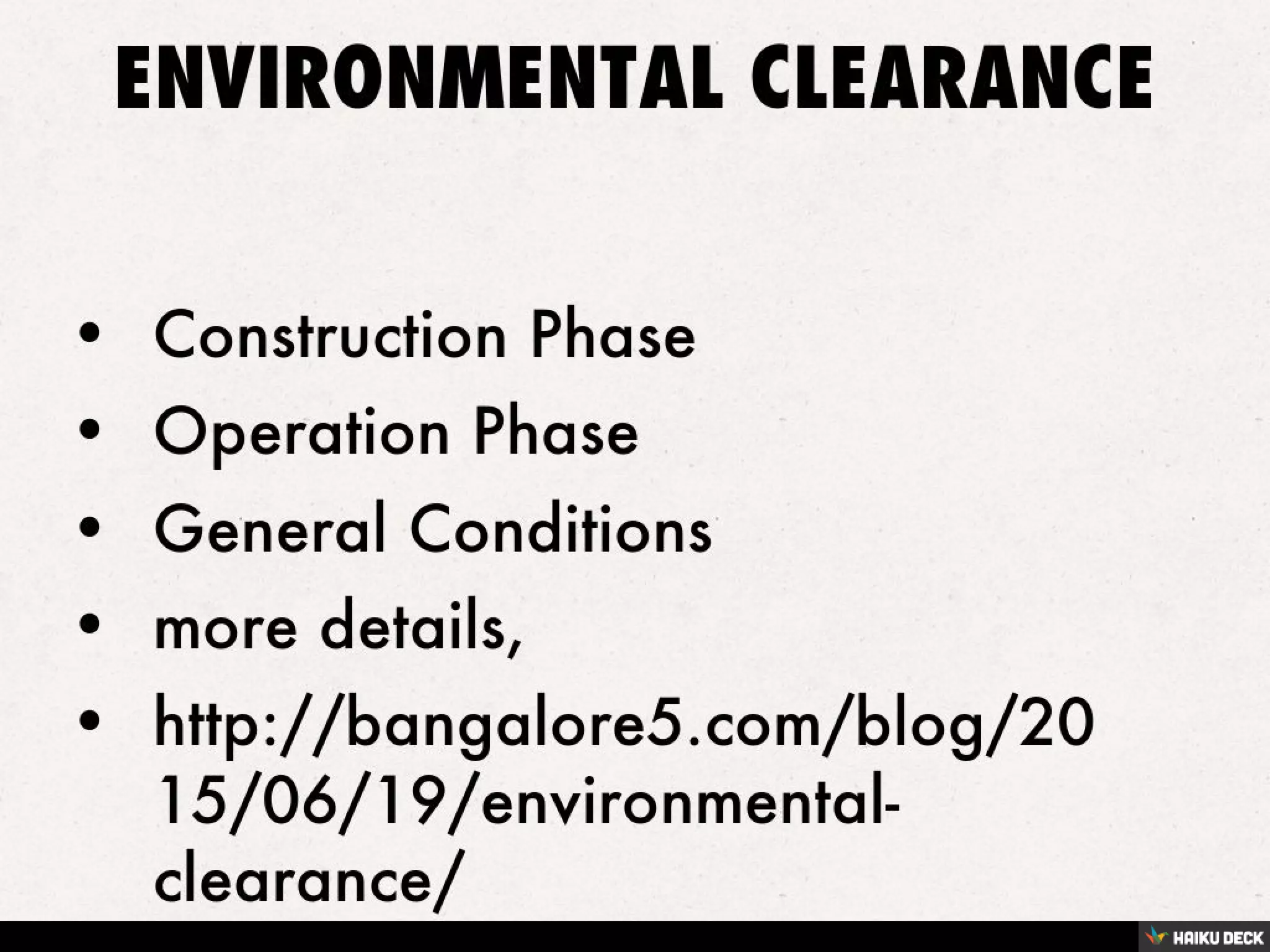 ENVIRONMENTAL CLEARANCE | PDF