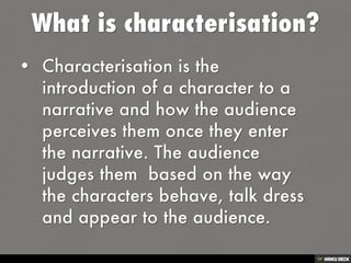 Characterisation | PPT