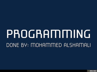 Programming | PPT