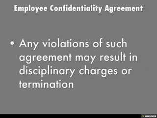 Employee Workplace Confidentiality Training | PDF