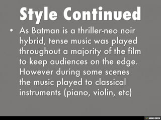 Analysis of Batman Begins | PDF