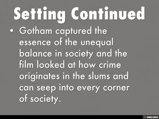 Analysis of Batman Begins | PDF