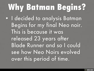 Analysis of Batman Begins | PDF