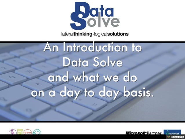 An Introduction to Data Solve | PPT