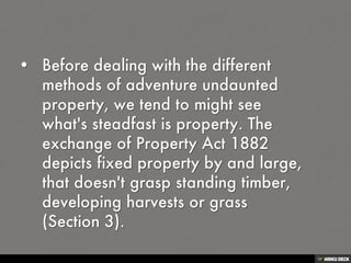 METHODS OF ACQUIRING IMMOVABLE PROPERTY | PPT