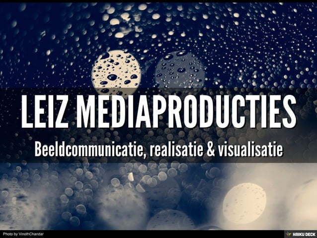 LEIZ Mediaproducties | PDF | Cameras and Camcorders | Consumer Electronics