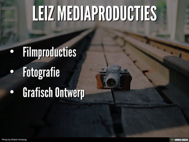 LEIZ Mediaproducties | PDF | Cameras and Camcorders | Consumer Electronics