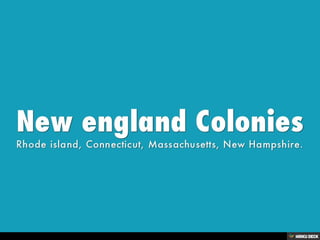 New England, Middle, and Southern Colonies | PDF