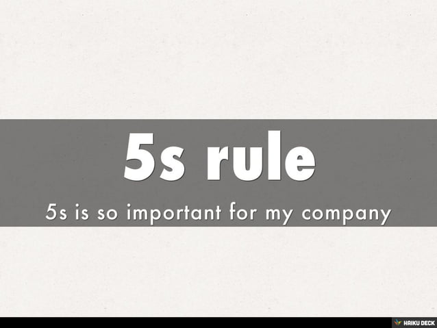 5s rule | PDF | Technology & Computing