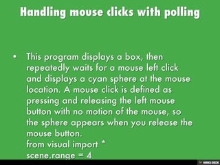 Keyboard and mouse events in python | PDF