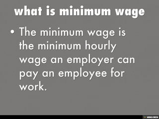 minimum wage | PPT