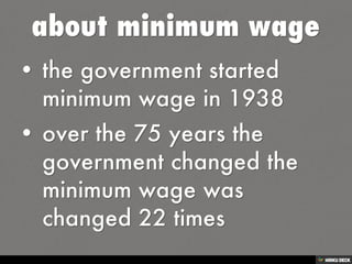 minimum wage | PPT