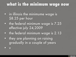minimum wage | PPT