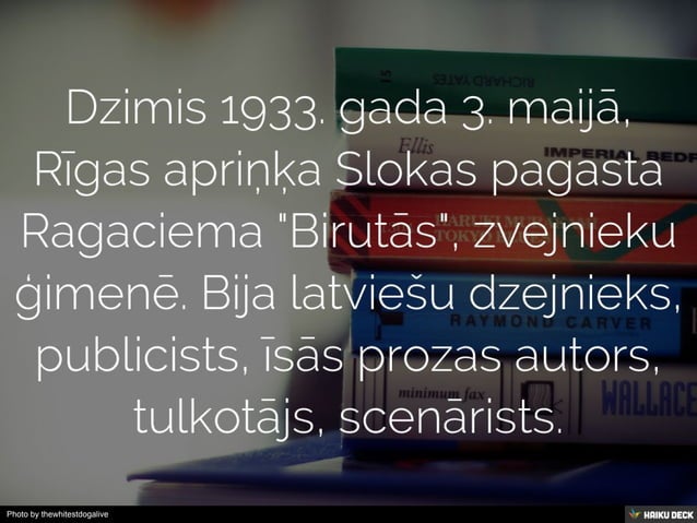 Imants Ziedonis | PPT
