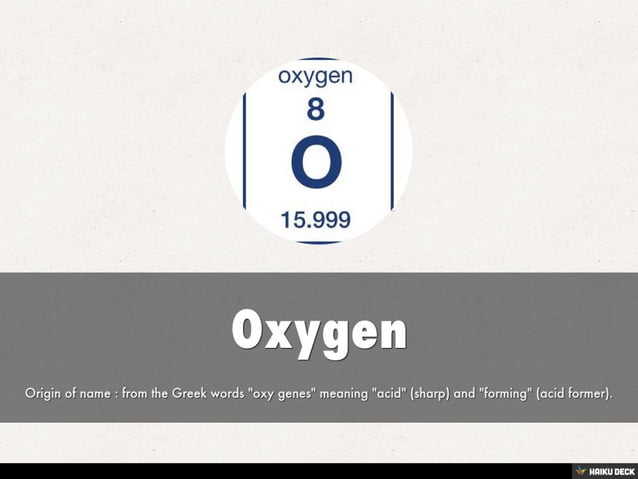 Oxygen | PPT