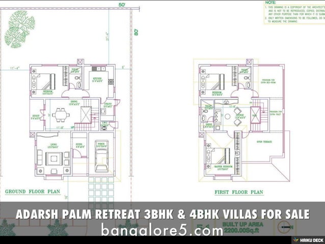 ADARSH PALM RETREAT 3BHK & 4BHK VILLAS FOR SALE | PDF
