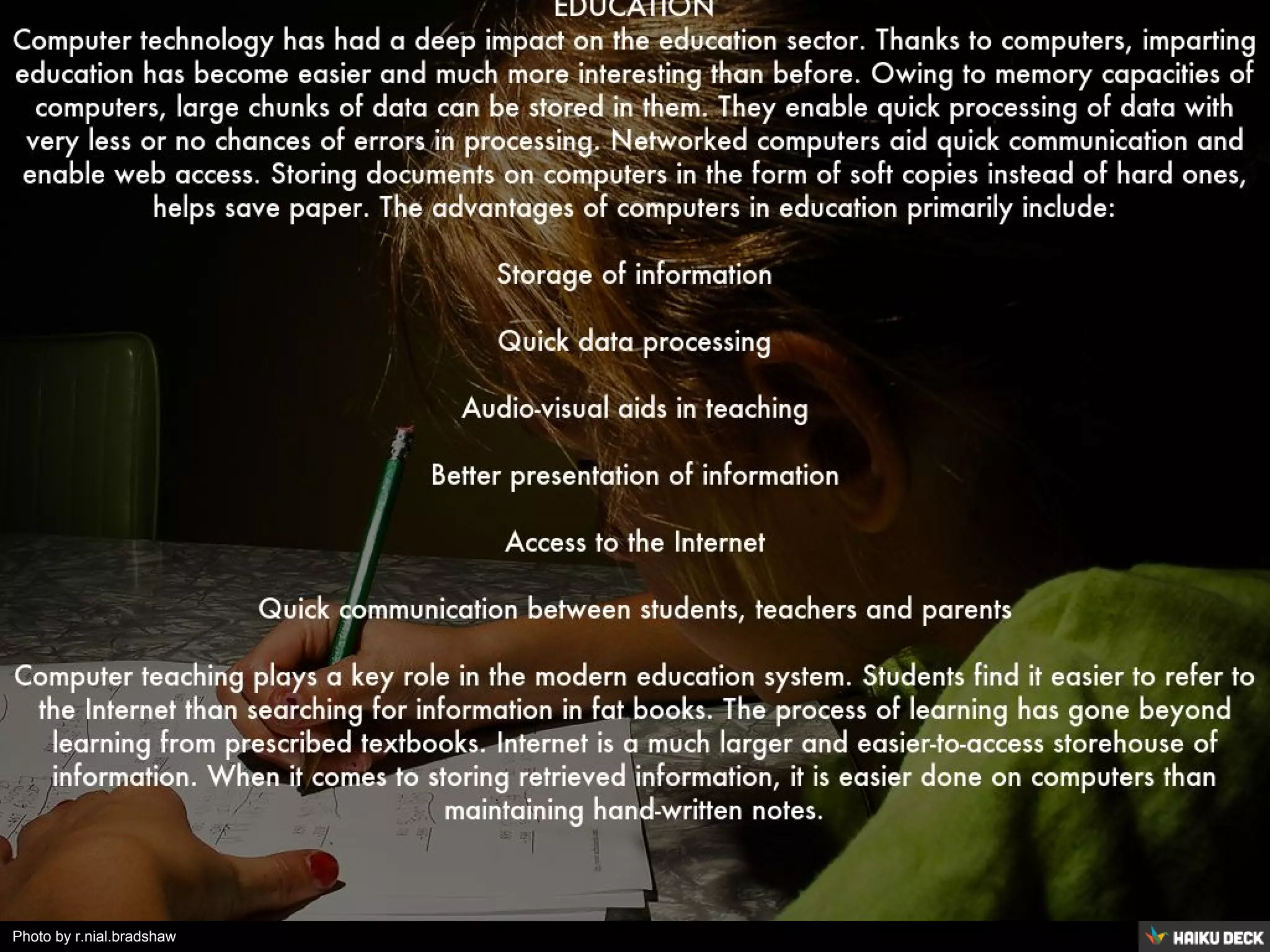AREAS WHERE COMPUTERS ARE USED | PDF