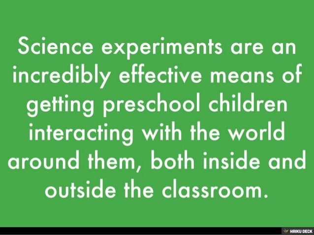 Benefit Of Science Experiment For Children