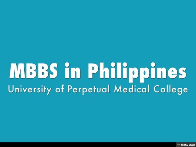 Admission Open for 2016 (MBBS Program) | PPT