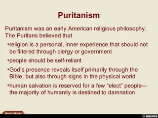 Puritanism | PDF