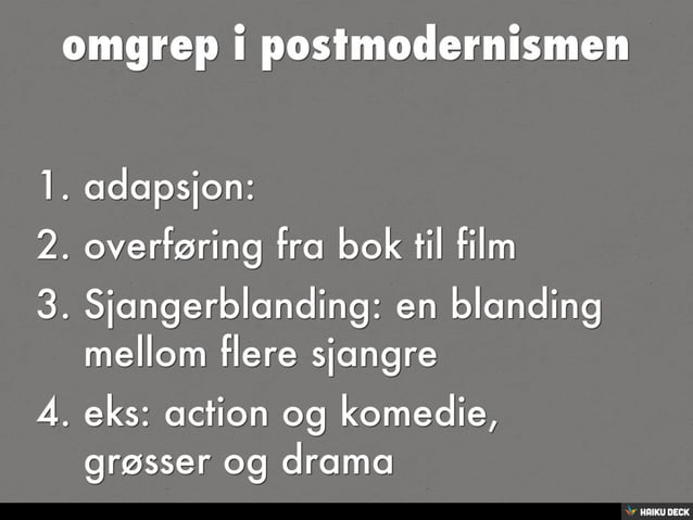 Postmodernisme | PPT
