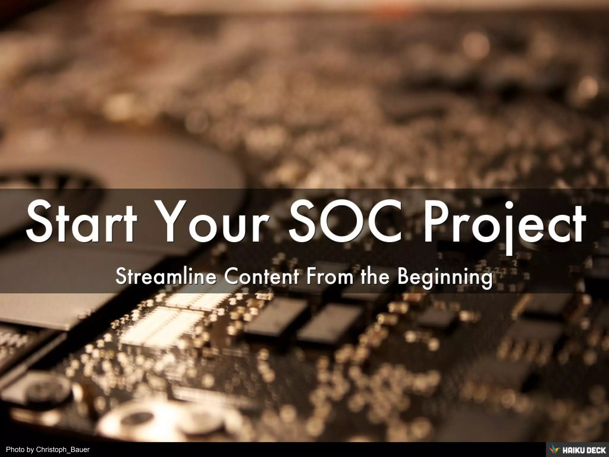 Start Your SOC Project | PPT