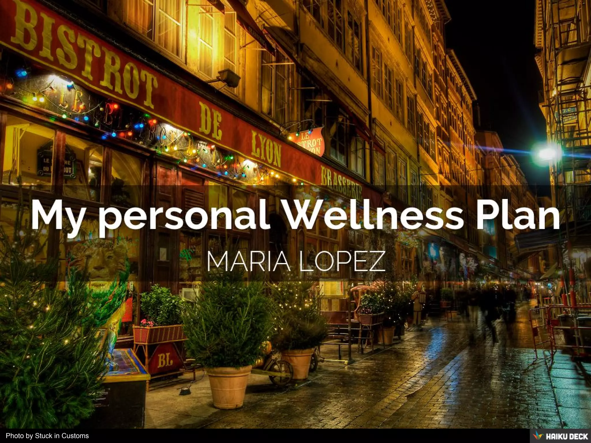 My personal Wellness Plan | PDF