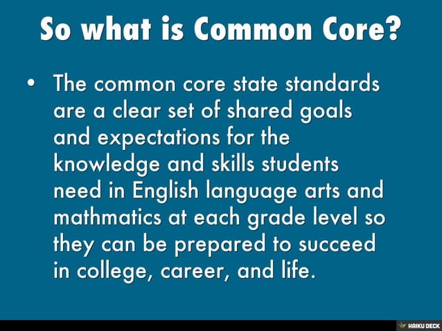 Common Core | PPT