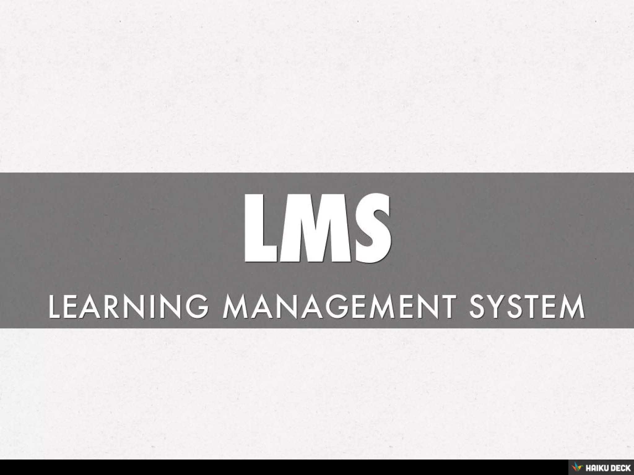 LMS | PDF