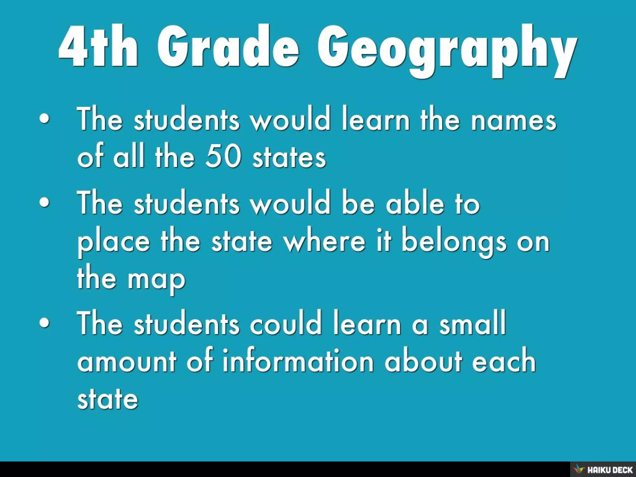 Teaching 4th Grade Geography | PDF