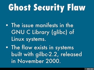 GHOST Security Hole | PPT