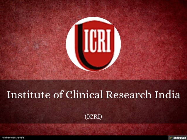 Institute of Clinical Research India | PDF