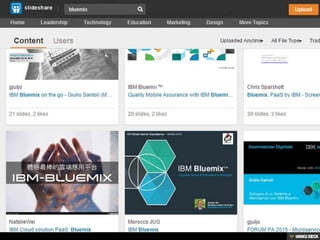 Slideshare-demo with IBM-Bluemix | PPT