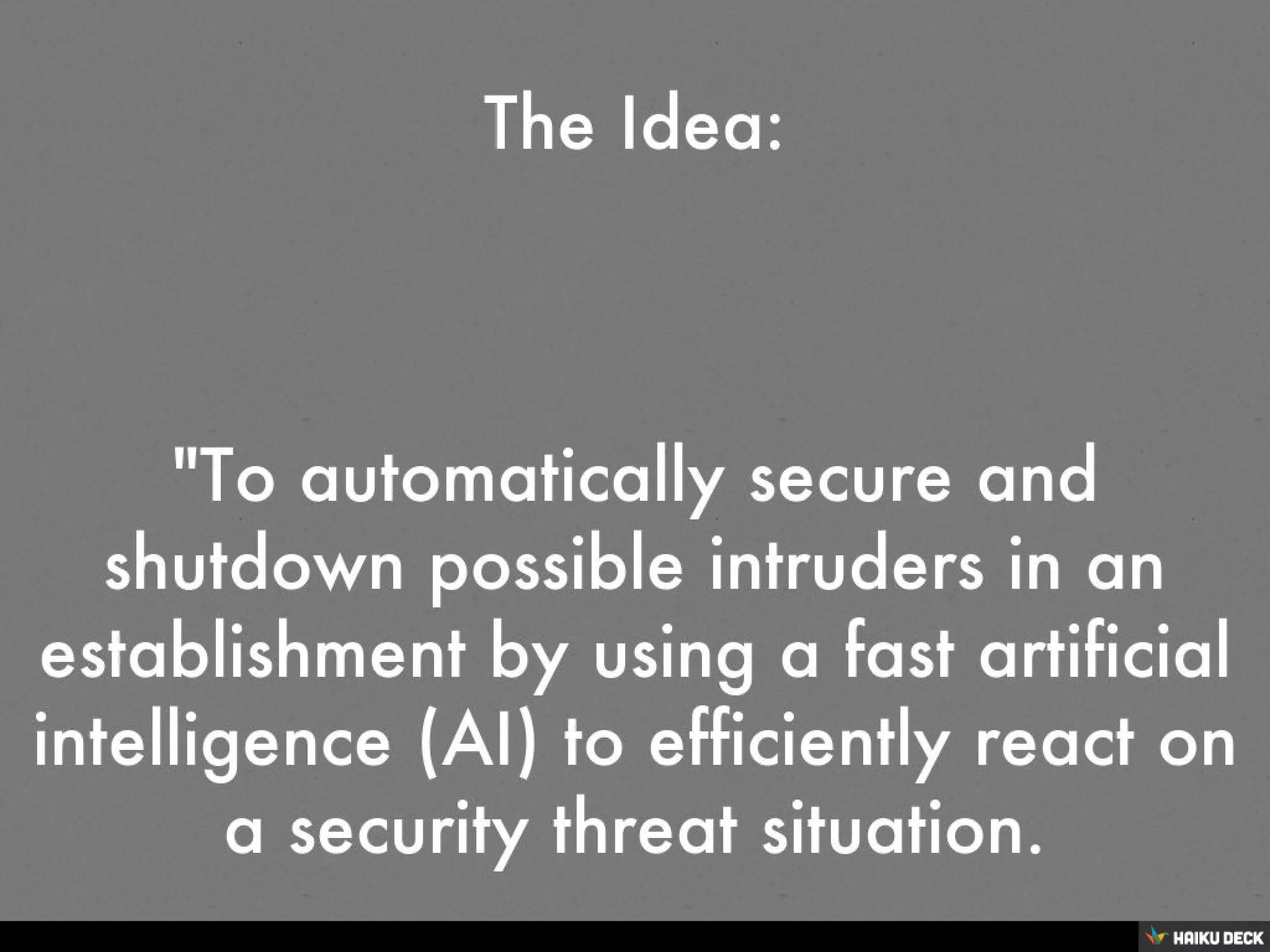 Automatic Security System | PPT