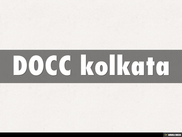 DOCC kolkata | PDF