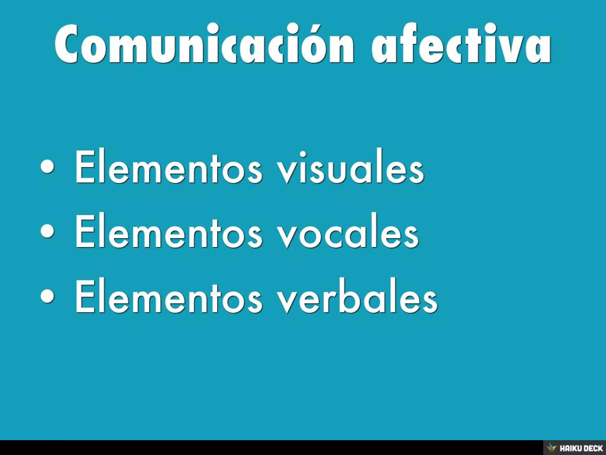 Comunicación afectiva | PPT