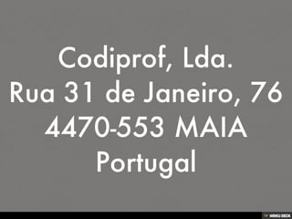 Codiprof, Lda. | PPT