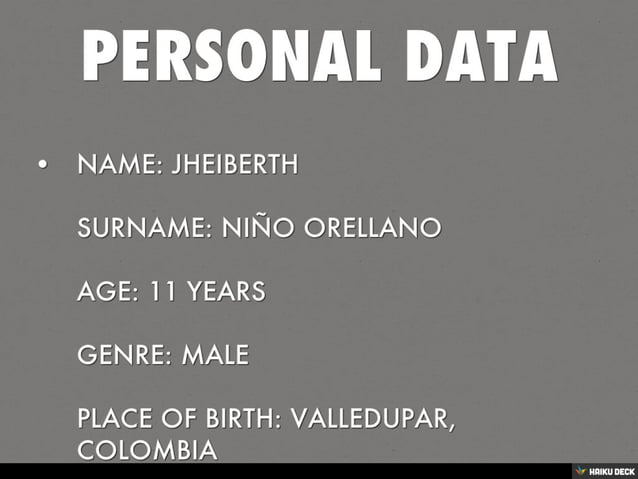 MY PERSONAL PRESENTATION | PDF