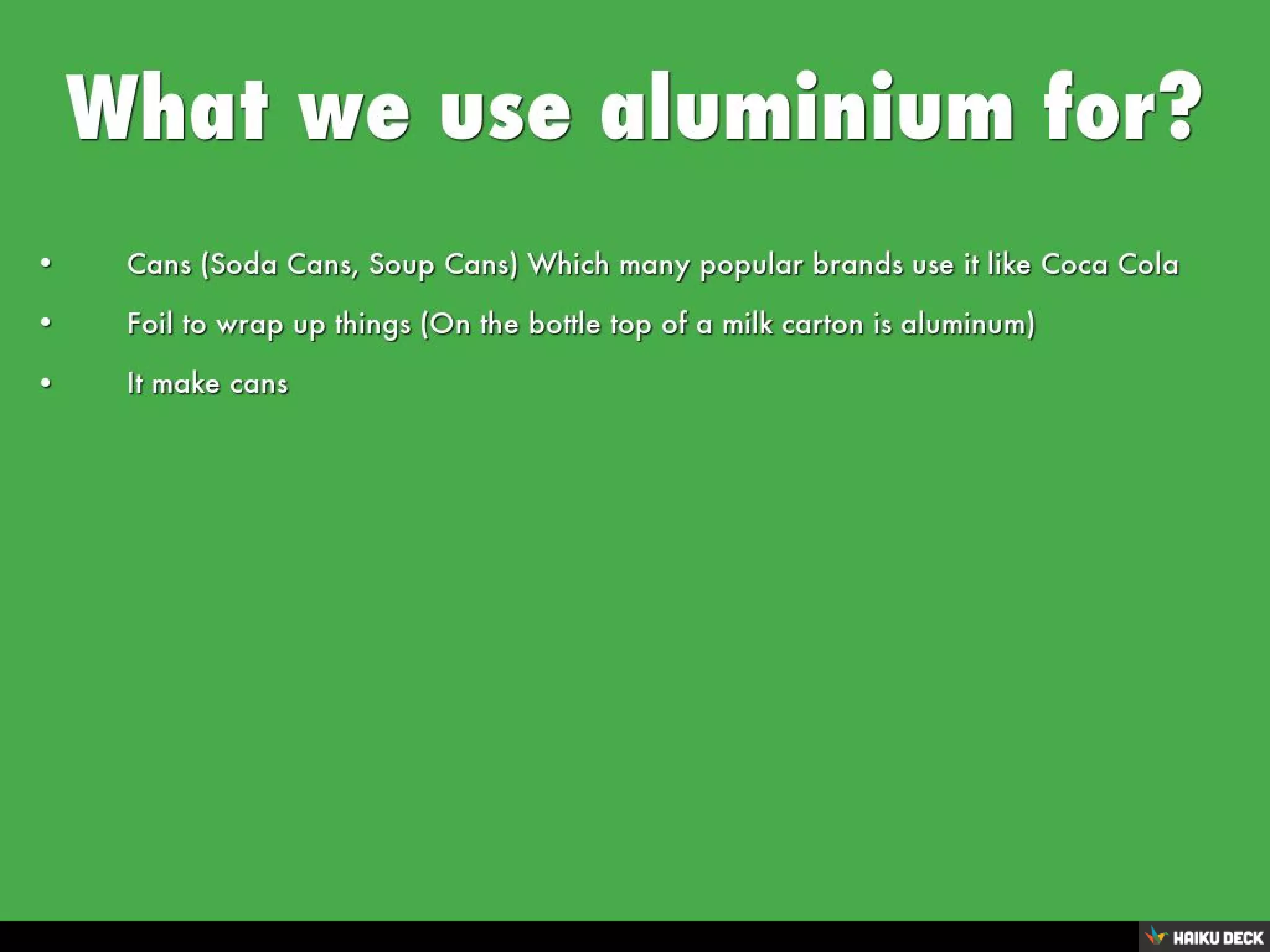 Aluminum Fun Facts | PPT
