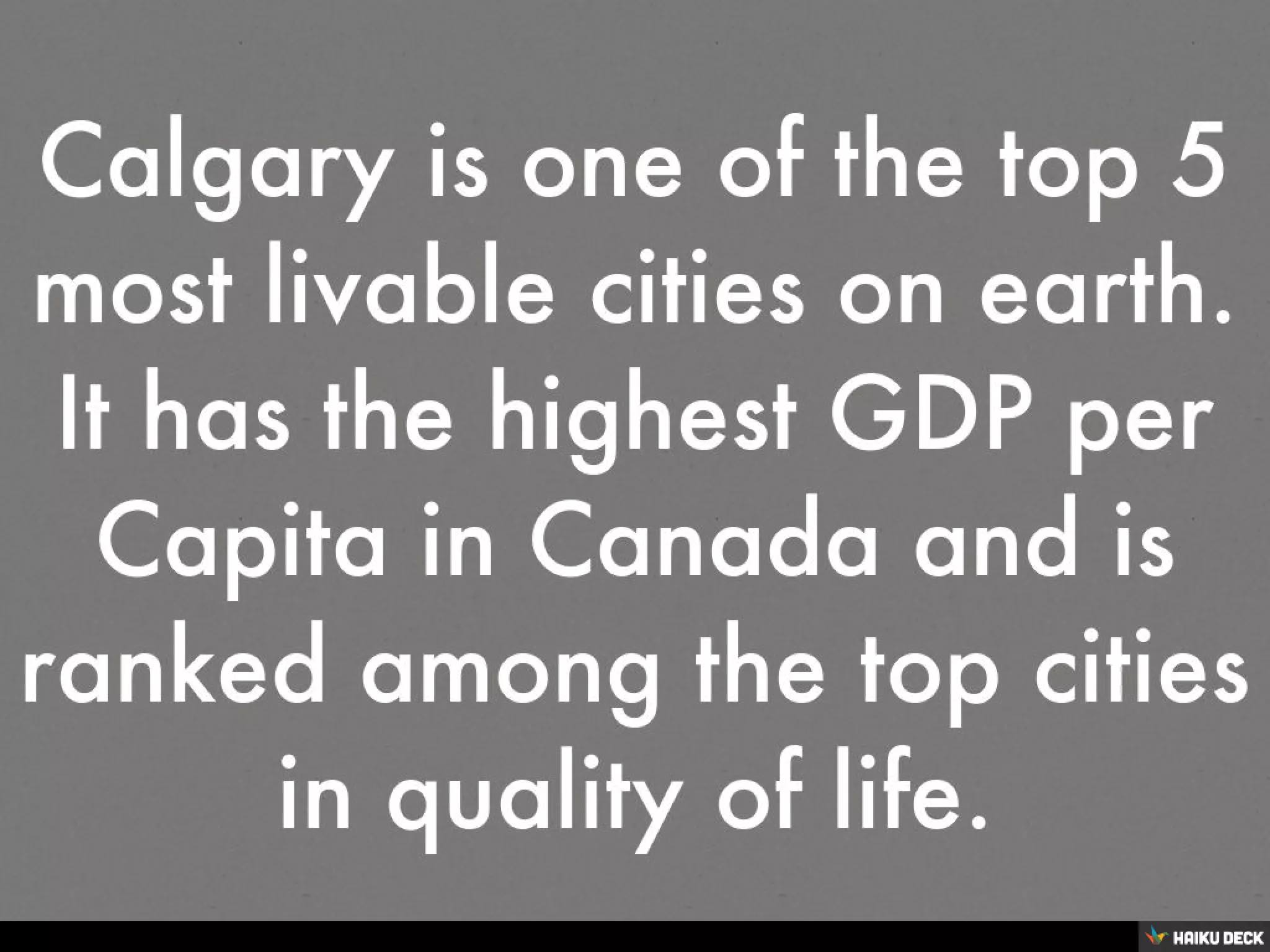 Calgary Facts | PPT