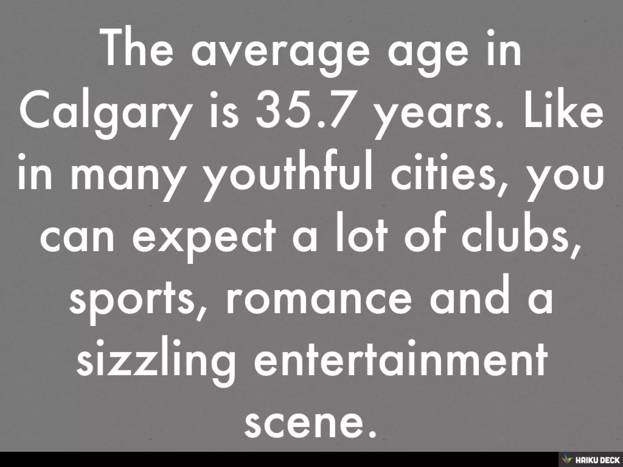 Calgary Facts | PPT