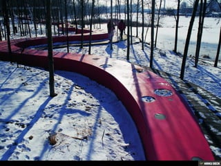 The Red Ribbon Park, Qinhuangdao City, Hebei Province, China, designed ...