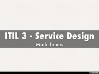 ITIL 3 - Service Design | PDF
