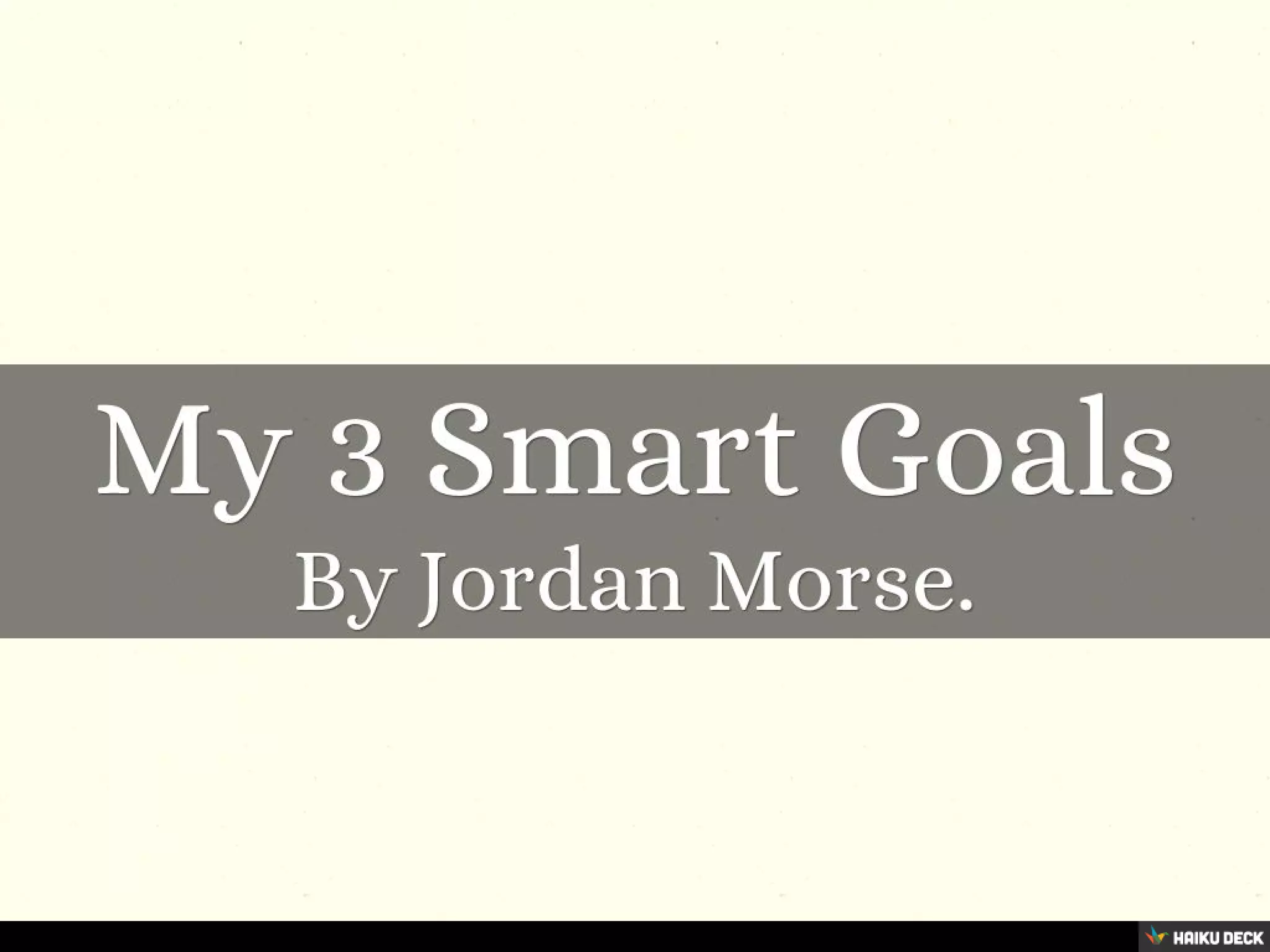My 3 Smart Goals | PDF