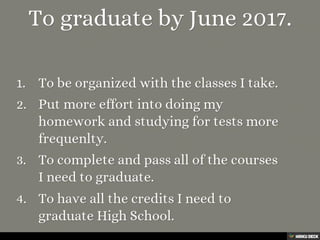 My 3 Smart Goals | PPT