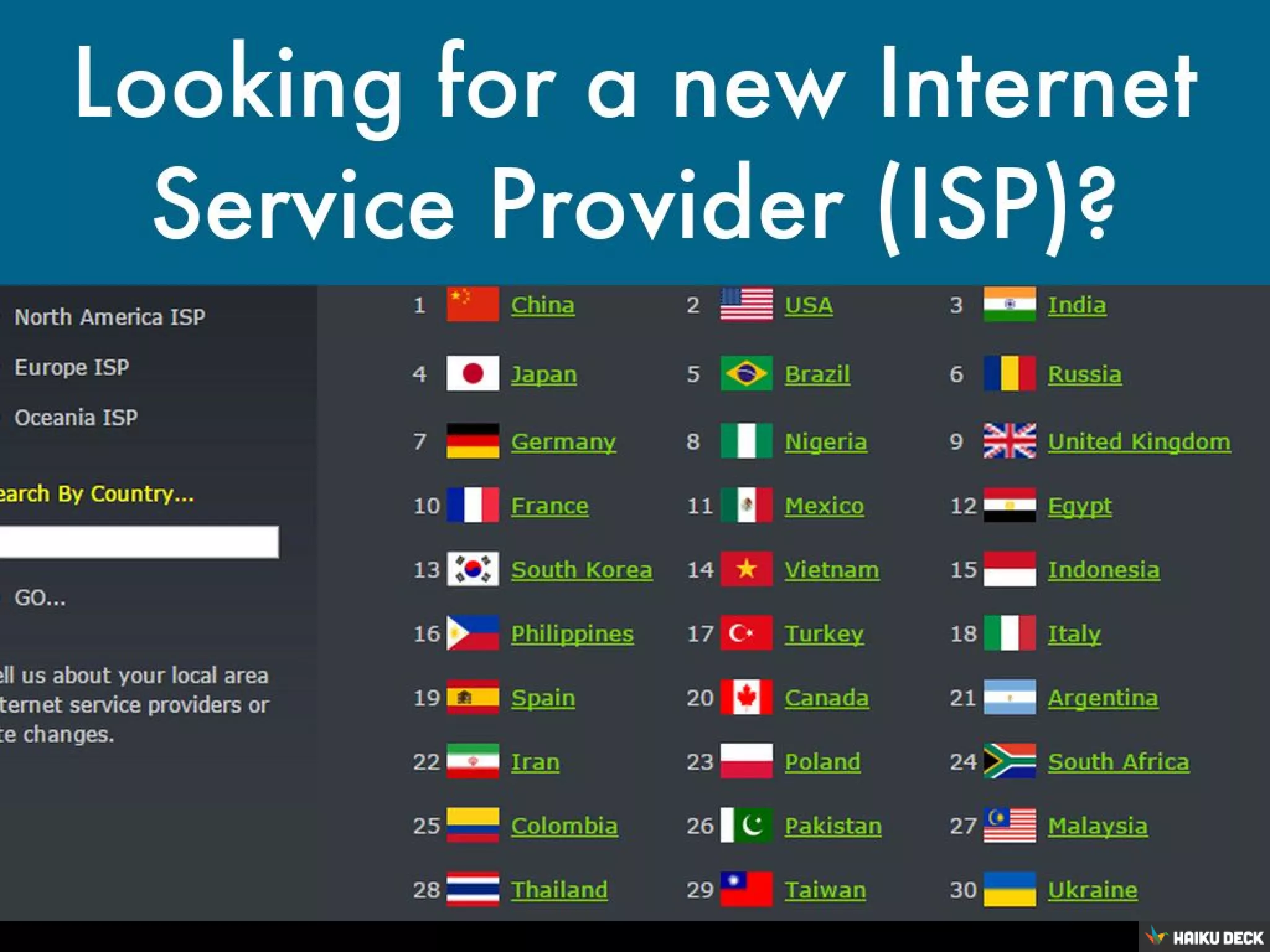 Internet Service Providers (ISP) List | PDF