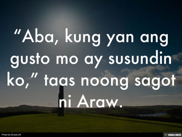 Alamat ng Araw, Buwan at mga Bituin | PDF