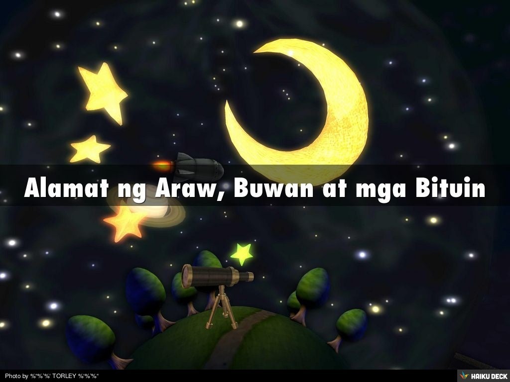 Alamat ng Araw, Buwan at mga Bituin